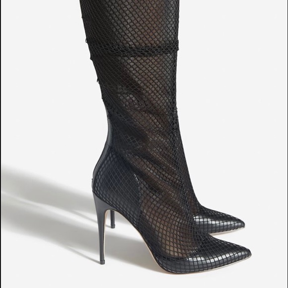 Shoes | Mesh Heeled Boots | Poshmark